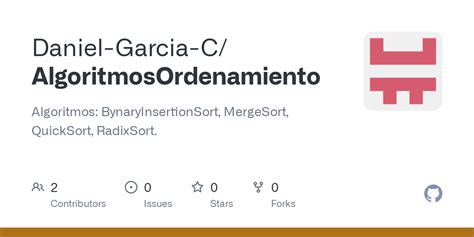 AlgoritmosOrdenamiento DaoArchivos Java At Master Daniel Garcia C AlgoritmosOrdenamiento GitHub