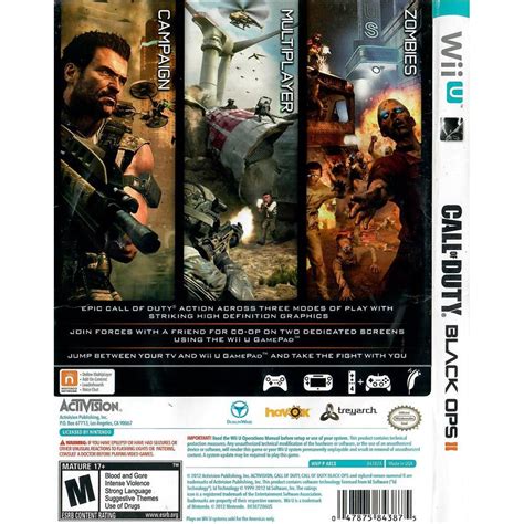 Call Of Duty Black Ops Ii Nintendo Wii U Seminovo Jogo Mídia Física