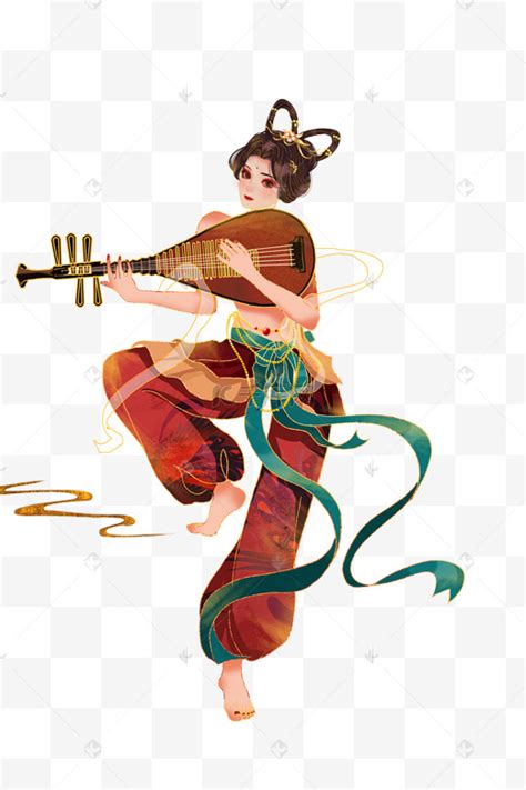 飞天弹琵琶图片 飞天弹琵琶图片素材免费下载 千库网