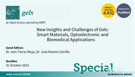 Gels Open Access Journal On Linkedin Gels Materials Optoelectronic Biomedical Gels