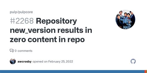 repository new version results in zero content in repo · issue 2268