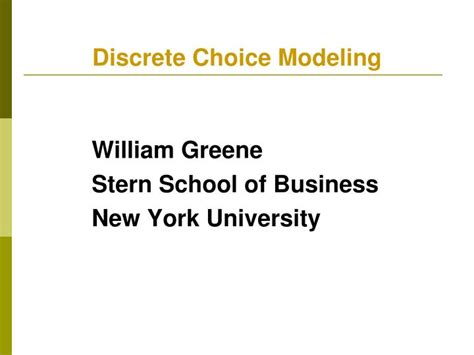 Ppt Discrete Choice Modeling Powerpoint Presentation Free Download Id893317