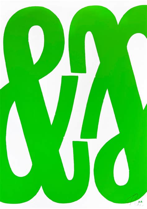 Double Ampersand Condensed Green On White