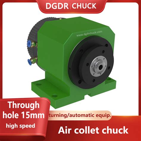 Turning Machine Air Collet Chuck Through Hole 15mm Mini Pneumatic Chuck Clamping Tools Automatic