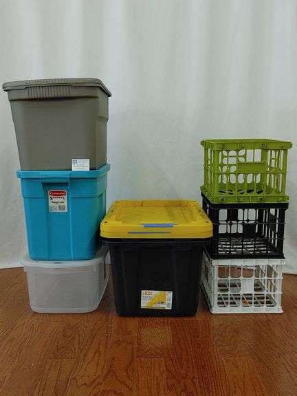 Sterilite Rubbermaid Hdx Totes Milk Crates Colorado Premier Realty And Auction Services