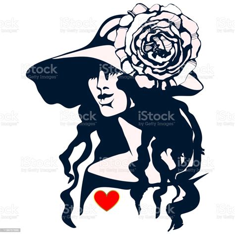 아름다운 여자와 인사말 초대 장 카드 템플릿 디자인 배너 전단지 초대장 포스터 웹 사이트 또는 인사말 카드를 디자인합니다 벡터 일러스트레이션 개념에 대한 스톡 벡터 아트 및