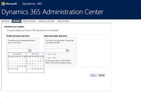 Scheduling Your Dynamics 365 Update Readyxrm