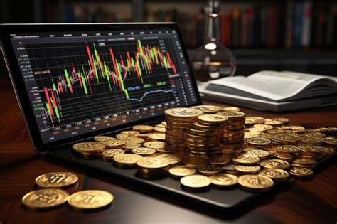 Analysis Of Bitcoin And Cryptocurrency With Conceptual Chart And Fluctuation Graph Premium Ai