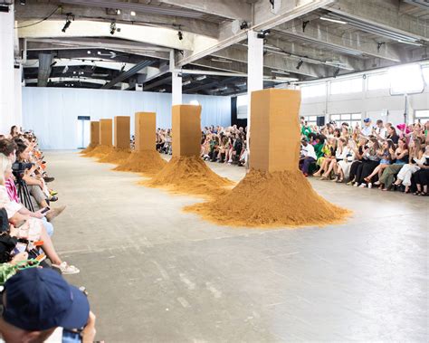 Crumbling Sand Towers Feature In Stine Goya Fashion Show