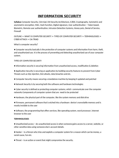 information security pdf security computer security