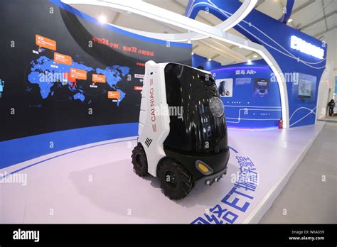 File View Of A Delivery Robot Of Cainiao Network The Logistics Arm