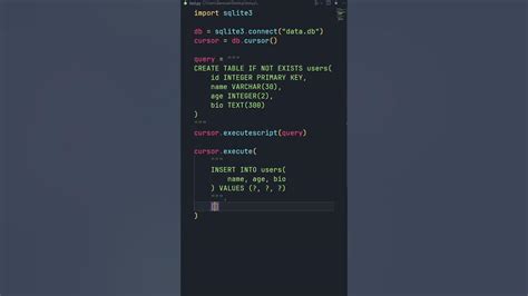 Как создать базу данных на питоне Shorts Python программирование