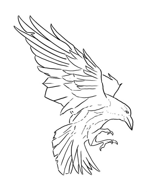 Drawings Of Crows