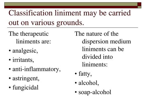 Ppt Liniments Powerpoint Presentation Free Download Id 4513932