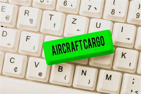 Conceptual Caption Aircraft Cargo Word Written On Freight Carrier