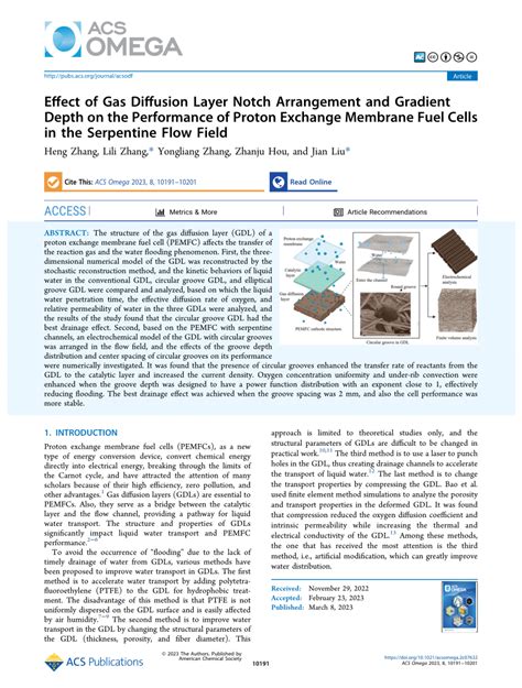 Pdf Effect Of Gas Diffusion Layer Notch Arrangement And Gradient Depth On The Performance Of