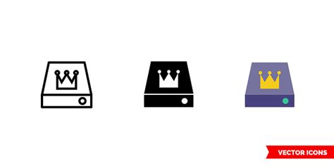 3 가지 유형의 디스크 아이콘 흑백 윤곽선의 마스터 디스크 아이콘 격리된 벡터 기호 기호 검은색에 대한 스톡 벡터 아트 및 기타 이미지 Istock