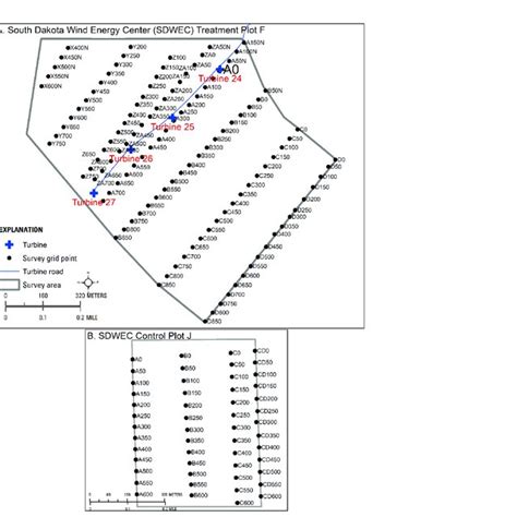 2 Example Of Plot Maps In Which The Avian Survey Grid Is Erected A