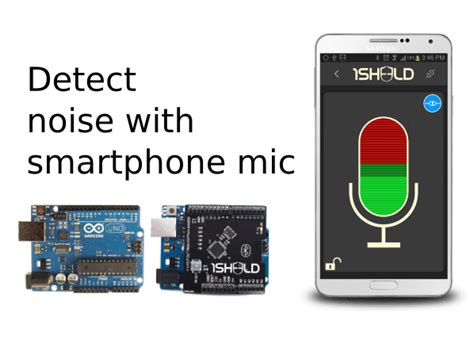 detect noise via smartphone mic with arduino
