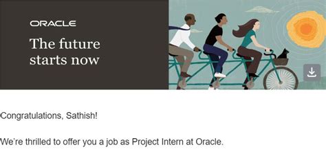 sathish mogulagani on linkedin grateful achievement oracle