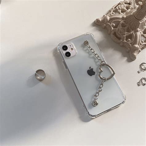 Y K Metal Cadena De Tel Fono Funda De Iphone Con Coraz N Etsy