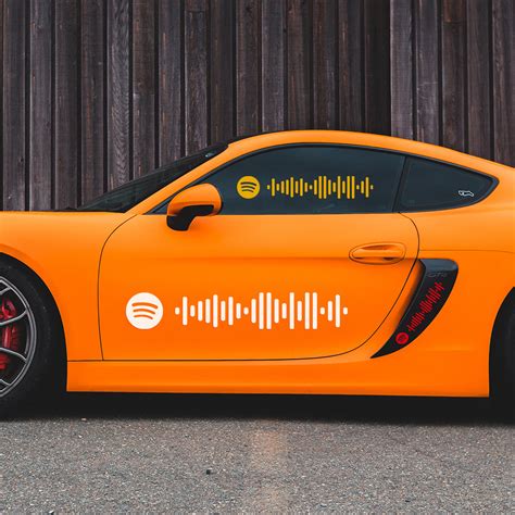 Custom Scannable Spotify Code Car Decal Sticker Myspotifytsus