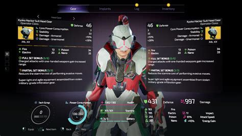Kyoto Hacker Suit Partial And Full Sets Bonus This Suit Suppose To