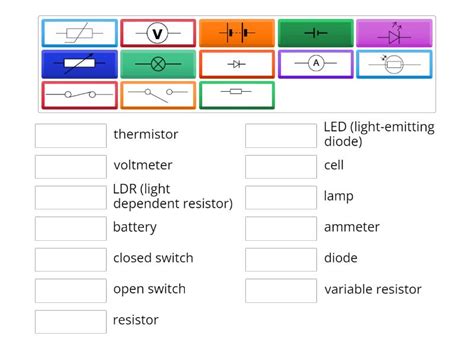 Circuit Symbols Match Up