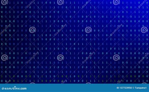 01 Or Binary Numbers On The Computer Screen On Monitor Matrix