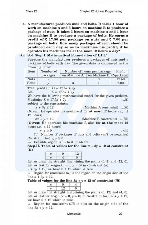 Ncert Solutions For Class 12 Maths Chapter 12 Linear Programming Mathongo