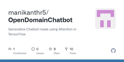 GitHub Manikanthr5 OpenDomainChatbot Generative Chatbot Made Using