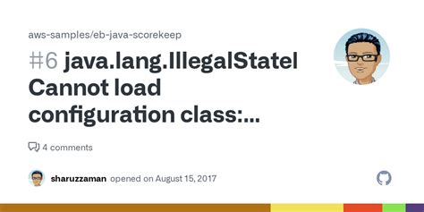 Javalangillegalstateexception Cannot Load Configuration Class Scorekeepwebconfig · Issue 6