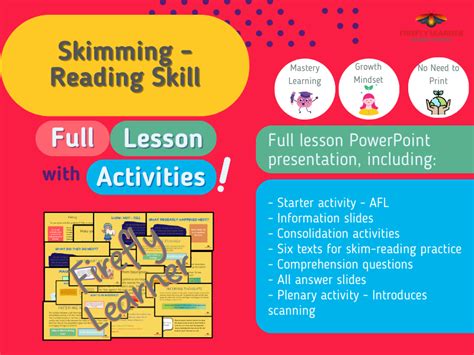 Skimming Skim Reading A Complete Lesson With Activities Teaching