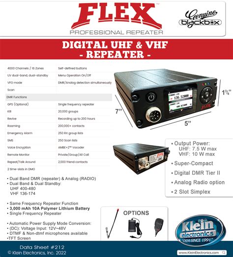 Flex Professional Dual Band Dmr Repeater And Analog Radio