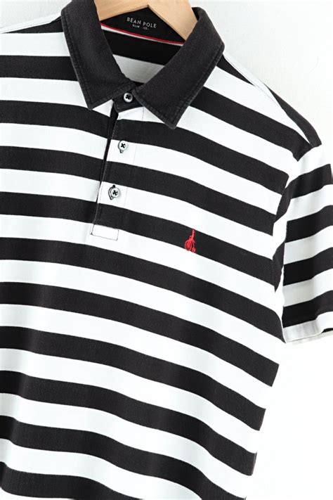 Xl 빈폴 반팔 카라 티셔츠 스트라이프 레드포니 세컨웨어