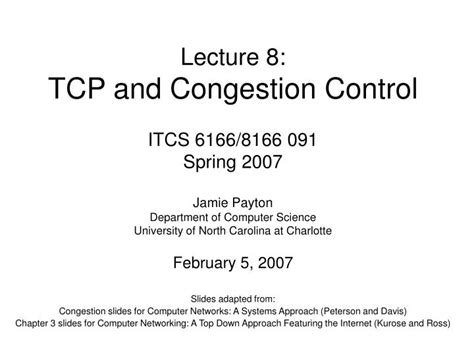 Ppt Lecture 8 Tcp And Congestion Control Powerpoint Presentation Free Download Id6517916