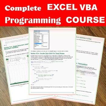 ExcelVBA Complete Lectures And Study Notes For Programming By GURU TECH LAB