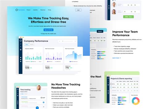Time Analytics Software Saas Webflow Design By Emilian For Designup On Dribbble