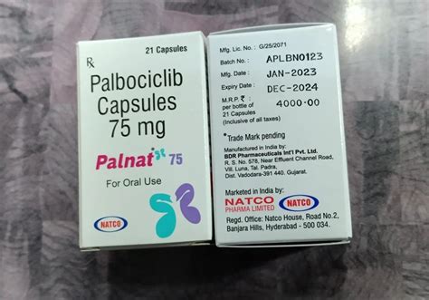 Palbociclib 75 Mg At ₹ 4000 Bottle Palbociclib Capsules In Nagpur Id 2850497791812