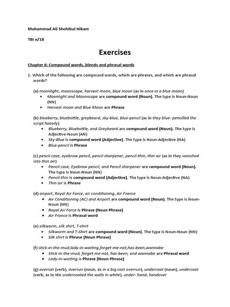 Exercise 6 Muhammad Ali Shohibul Hikam 932216119 Pdf Linguistic