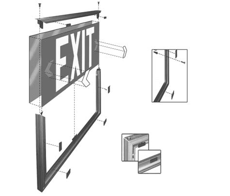 EverGlow NA Inc Exit Signs Exit Sign Side With Standard Architectural Frame
