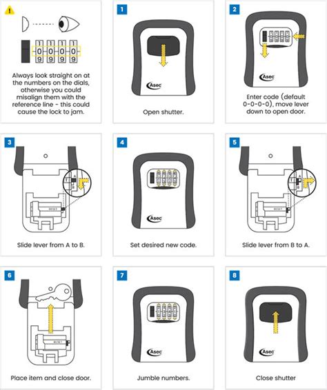 Asec Mini Key Safe Combination Key Lock Box Safe