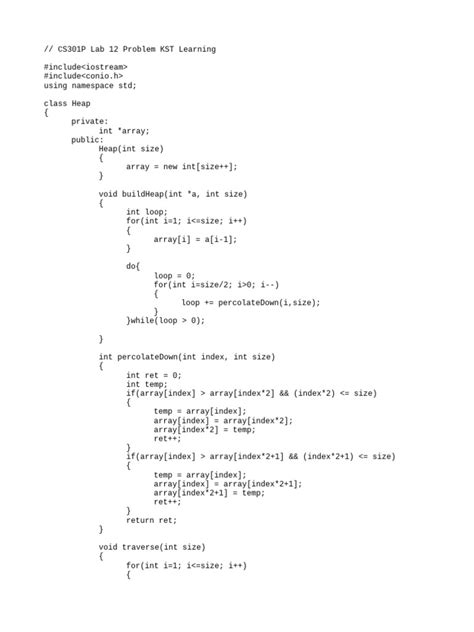 Min Heap Implementation In C Pdf