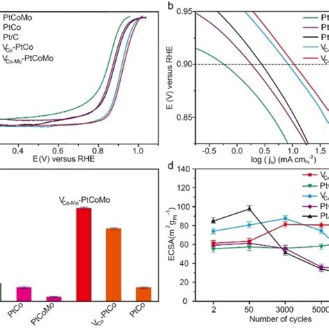Electrochemical Characterization A Orr Polarization Curves Of Ptc
