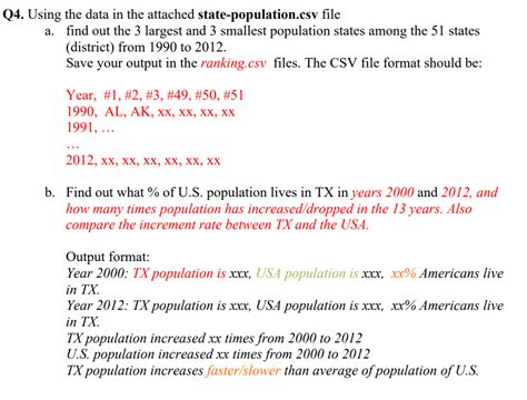 Jsing The Data In The Attached State Population Csv