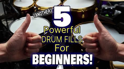 Another 5 Powerful Drum Fills For Beginners Easy Beginner Drum Fills Drum Lesson Youtube