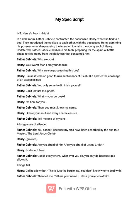 Spec Script And Mitolohiya My Spec Script Int Henrys Room Night In