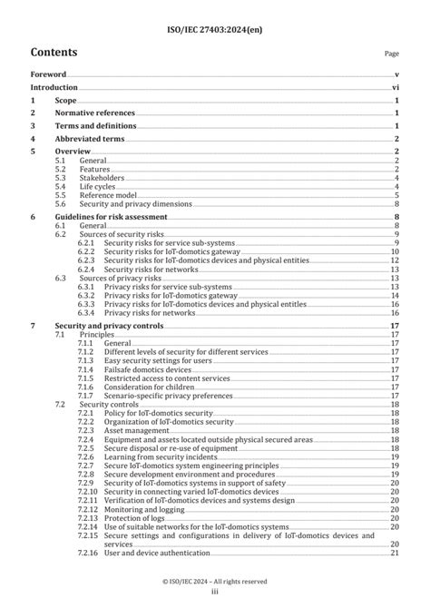 ISO IEC 27403 2024 Cybersecurity IoT Security And Privacy Guidelines For IoT Domotics