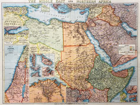1942 Middle East And Northern Africa Including Inset Of Tobruk