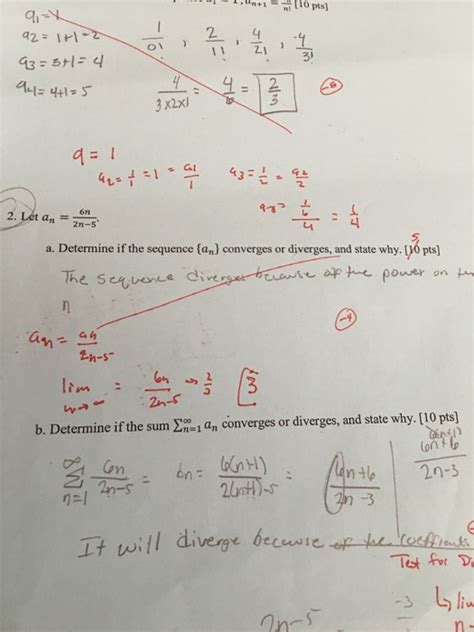 Solved Determine If The Sequence An Converges Or